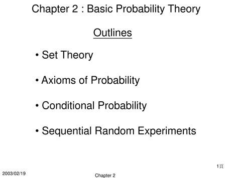Ppt Chapter 2 Basic Probability Theory Powerpoint Presentation