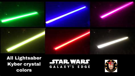 All Lightsaber Kyber Crystal Colors From Star Wars Galaxys Edge