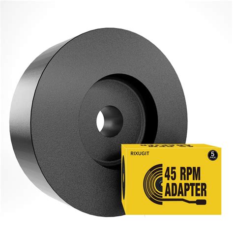 The 5 Pack 45 Rpm Record Adapter Black Record Adapter For 7 Inch