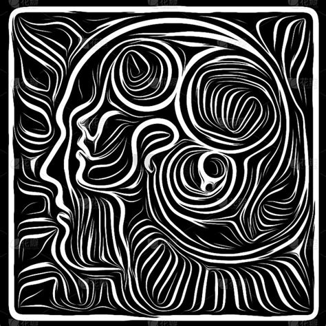 木刻设计的元素素材 花瓣网