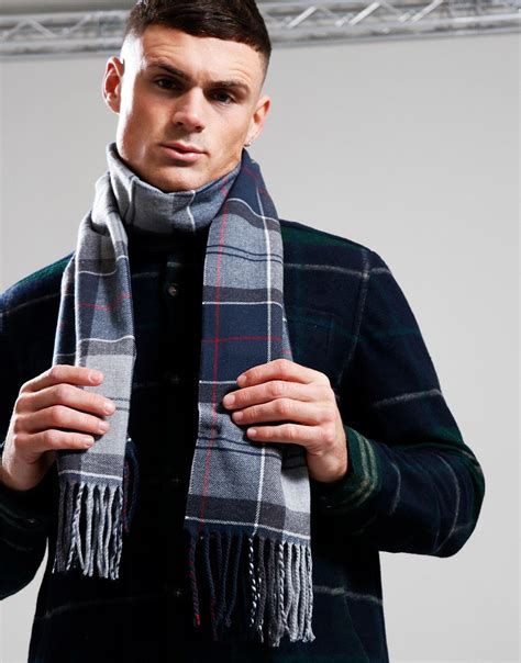 Barbour Galingale Scarf Blue Granite Terraces Menswear