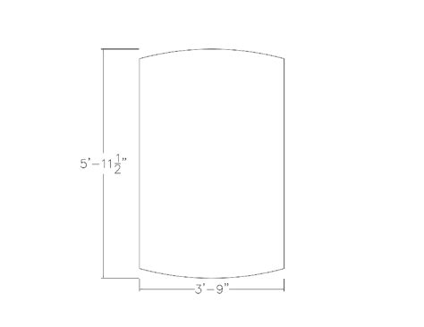 Large Arc Rectangle Shaped Coffee Table For Office Metal Base 45x70