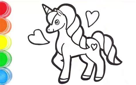 独角兽简笔画图片可爱萌怎么画（精选18张）简笔画图片大全