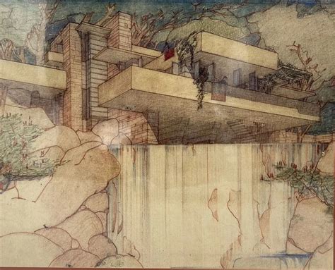 Frank Lloyd Wright Falling Water Drawings