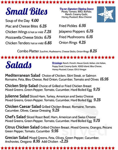 Menu For Johnels Restaurant In Hammond In Sirved