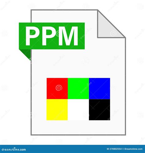 modern flat design of ppm file icon for web stock vector illustration
