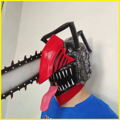 Chainsaw Man Headgear Denji Cosplay Costume Chainsaw Mask Arm Halloween