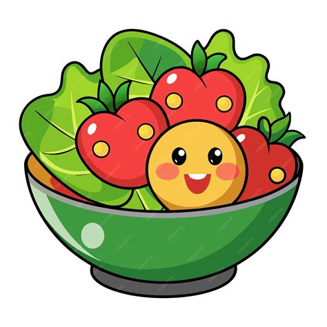 Cartoon Salad Clip Art And Vector Design With A White Background