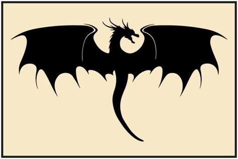 Dragon Spread Wings Silhouette Graphic By N Pattern · Creative Fabrica