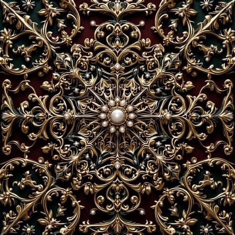 Free Golden Baroque Pattern Image Baroque Filigree Golden
