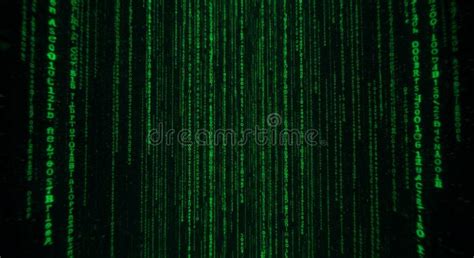 Falling Green Digital Code Matrix Background Stock Illustration Illustration Of Concept