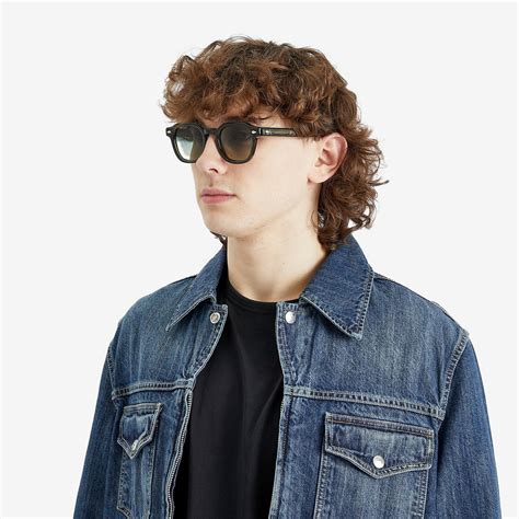 Moscot Mens Dolt Sunglasses In Dark Greenforest Wood Moscot