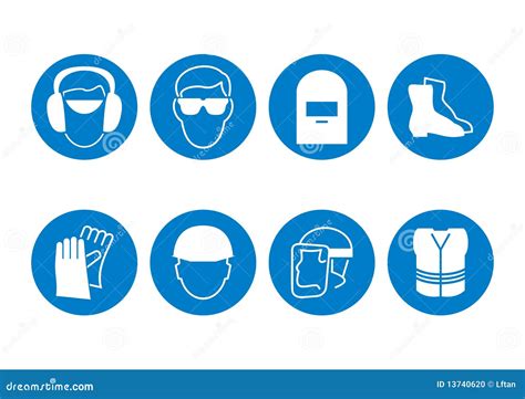 Construction Safety Symbols Stock Vector Illustration Of Safety Icon