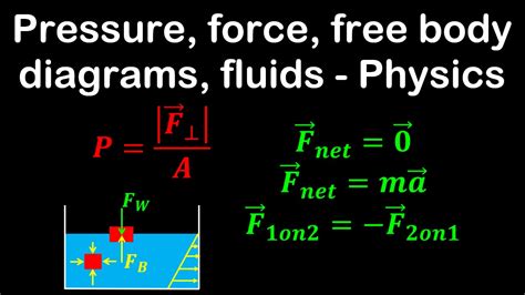 Pressure Forces Free Body Diagrams Fluids Physics