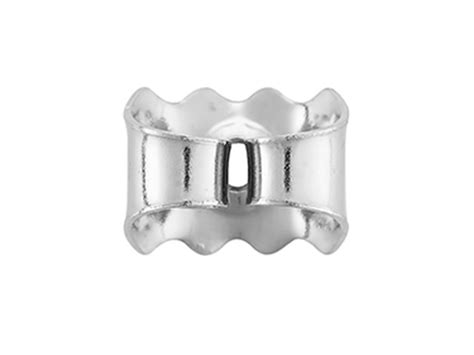 Poussette Belge Festonnée Or Gris 18k Pd 13 Réf 07406 La Paire Cookson