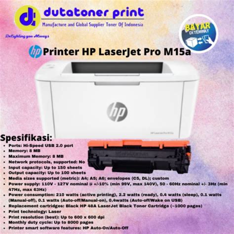 Jual Printer Hp Laserjet Pro M15a Print Only Monochrome Untuk Cetak
