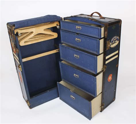 Antique Wardrobe Steamers Trunk Luggage C1930 In Antique Luggage And Bags