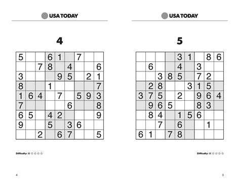 Printable Usa Today Sudoku Puzzles Sudoku Printables