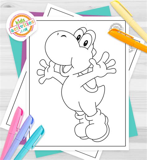 Yoshi Head Coloring Page