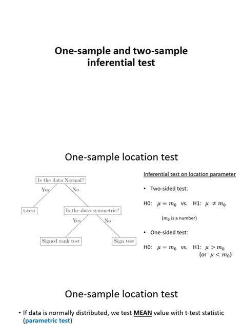 Inferential Test Location Pdf Students T Test P Value