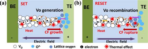Schematic Of Conductive Filament Evolution During A Set And B Reset