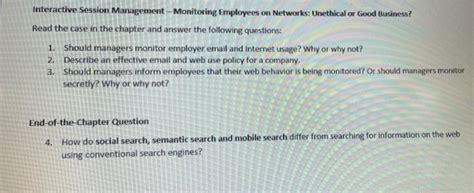 solved interactive session management monitoring employees