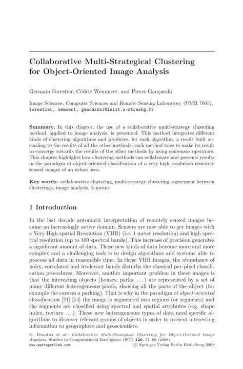 Pdf Collaborative Multi Strategical Clustering For Object Oriented