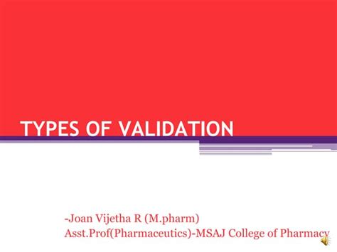 What Are The Different Type Of Validation Pdf