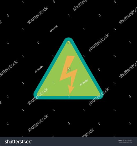 High Voltage Color Vector Icon On เวกเตอร์สต็อก ปลอดค่าลิขสิทธิ์ 342570635 Shutterstock