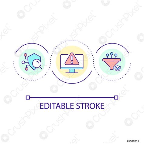 Identify Digital Problem Loop Concept Icon Stock Vector 5580217