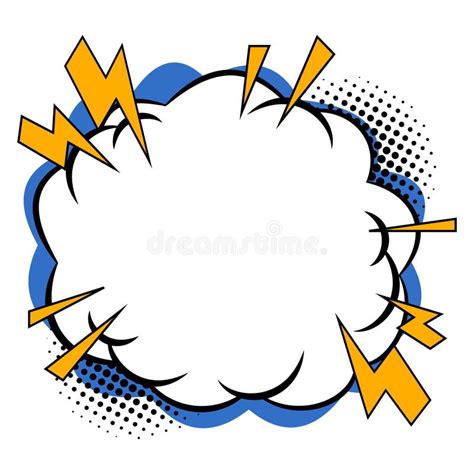 Retro Comic Cloud Explosion Stock Vector Illustration Of Cartoon
