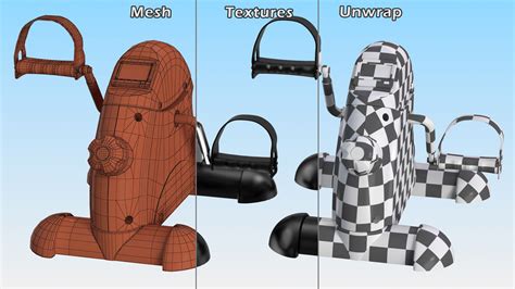 Mini Exercise Bike Black 3d Model 49 3ds Blend C4d Fbx Max Ma