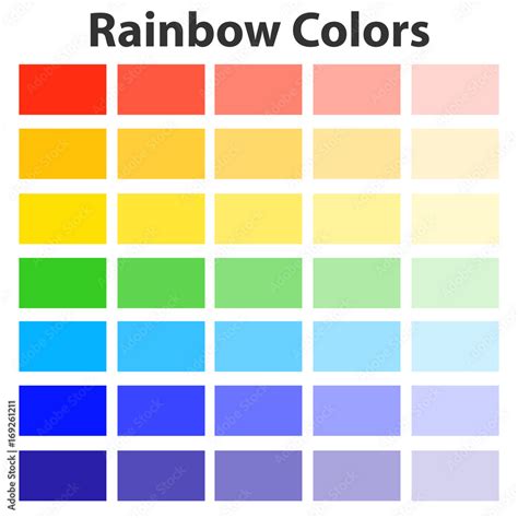 Rgb Colors Of The Rainbow