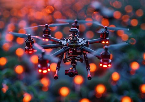 A Small Remote Control With Red Lights On It Premium Ai Generated Image