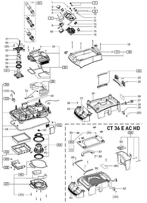 Festool Ct 26e Hepa Cleantex 495847 Dust Extractor Parts 54 Off