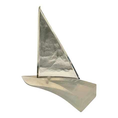 Mid Century Modern Lucite Sailbot With Pivoting Sail Chairish