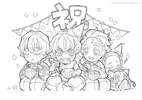 Demon Slayer Coloring Pages Characters