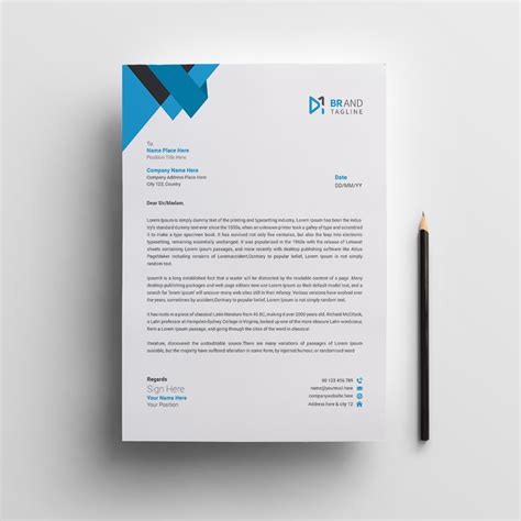 Professional Creative Letterhead Template Design For Business