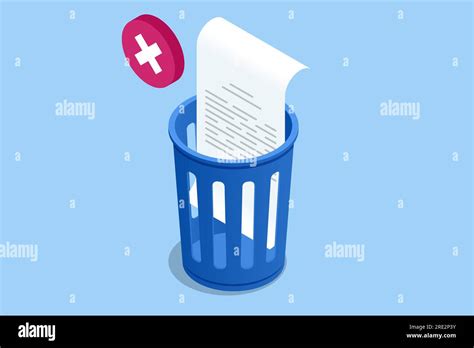 Isometric Inbox Organisation And Clean Up Spam Email Envelopes With