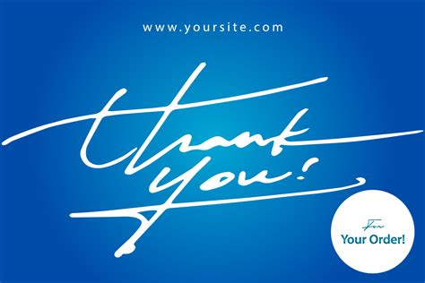 Thank You Handwriting Style Suitable For Thank You Card Online