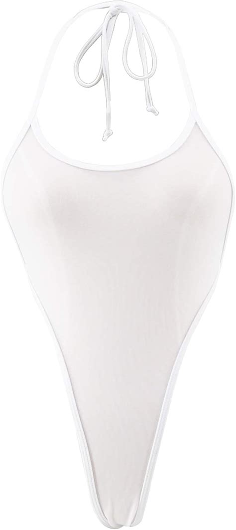 Costumi Interi Sherrylo See Through Monokini Sheer One Piece Swimsuit