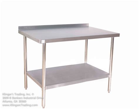 Stainless Steel 30 X 18 Table With Backsplash Bk Resources Food