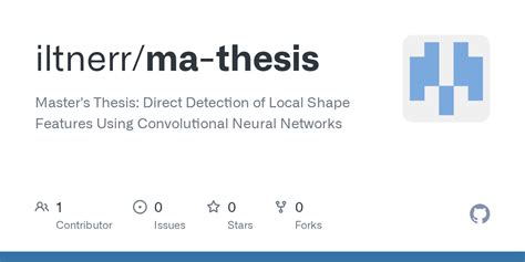 Github Iltnerrma Thesis Masters Thesis Direct Detection Of Local Shape Features Using