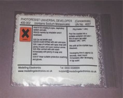 Pcb Photoresist Developer Solution Modelling Electronics