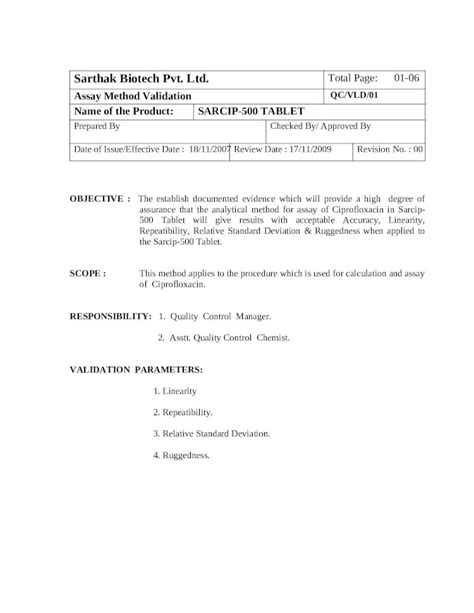 Doc Qc Assay Validation Dokumentips