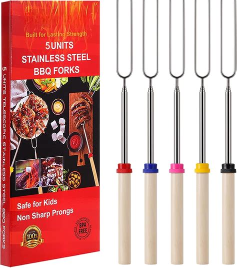 Marshmallow Roasting Sticks Telescoping Smores Sticks For Open Fire