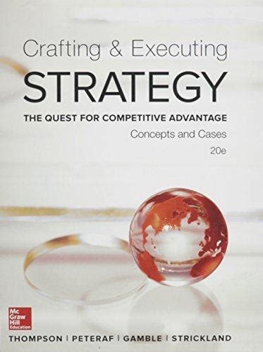 Crafting And Executing Strategy Chapter Summary Arthur A Thompson Jr