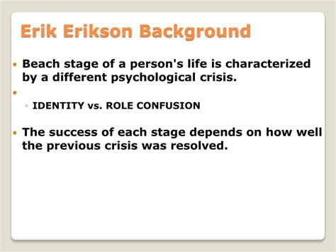 Ppt Erik Eriksons Stages Of Psychosocial Development Powerpoint
