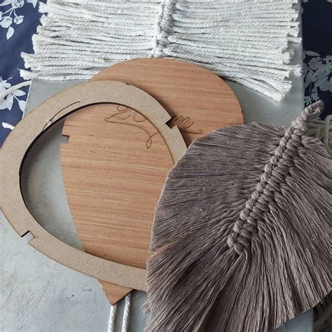 Macrame Feather Template Macrame Leaf Wood Leaf Template Macrame