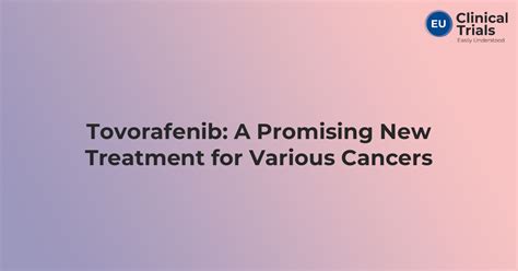 Tovorafenib Application In Therapy And Current Clinical Research